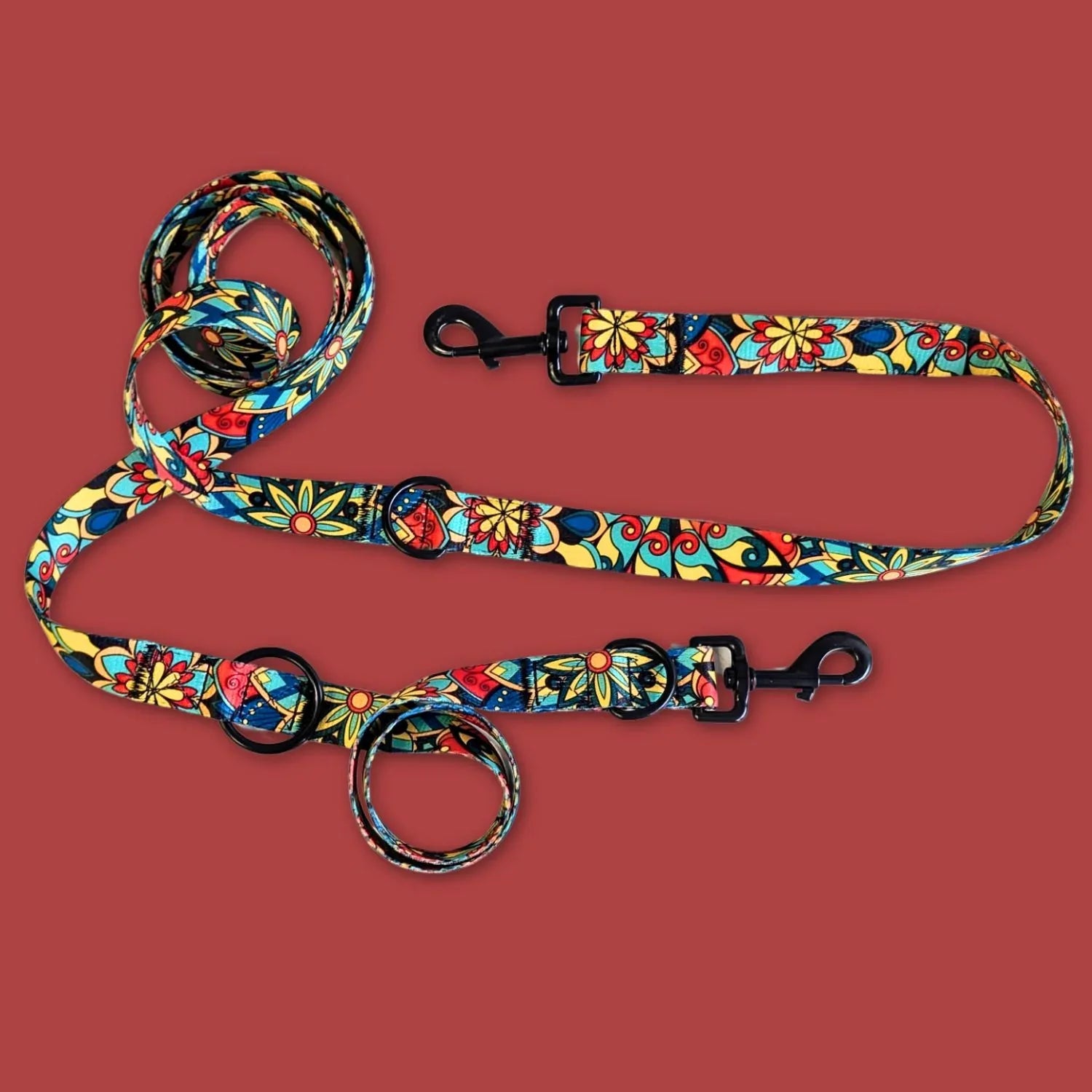Laisse Mandala multiposition 250cm pour chien, tendance et durable ...